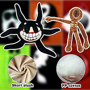 Lesome Doors Plushies Doors Plush Set of 4 New Monster Horror Game Stuffed Figure Doll Halloween Christmas Birthday Great Choice for Graduation Gift Party Favors (C-Door)