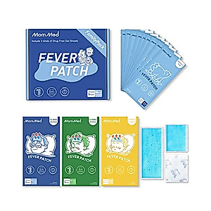 Fever Patch for Family,38 Sheet Fever Cooling Patches for Fever Discomfort, Heat Relief, Drug Free Cooling Gel Pads, Fever Reducer, First Aid, Home and Travel (Family 38 Sheets)