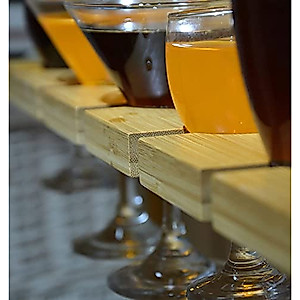 ikare Champagne Wall Holder for Party, 3-Tier Wooden Champagne Glass Flute Holder Wall Stand Rack, Wine Glass Holder Rack Floor Standing, 18 Glass Drinks Shelf, Champagne Tower Stand Wine Rack Display