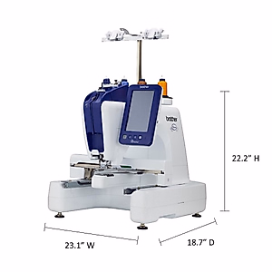 Brother Persona PRS100 Single Needle Embroidery Machine with 4-Spool Thread Stand and Free Arm Embroidery