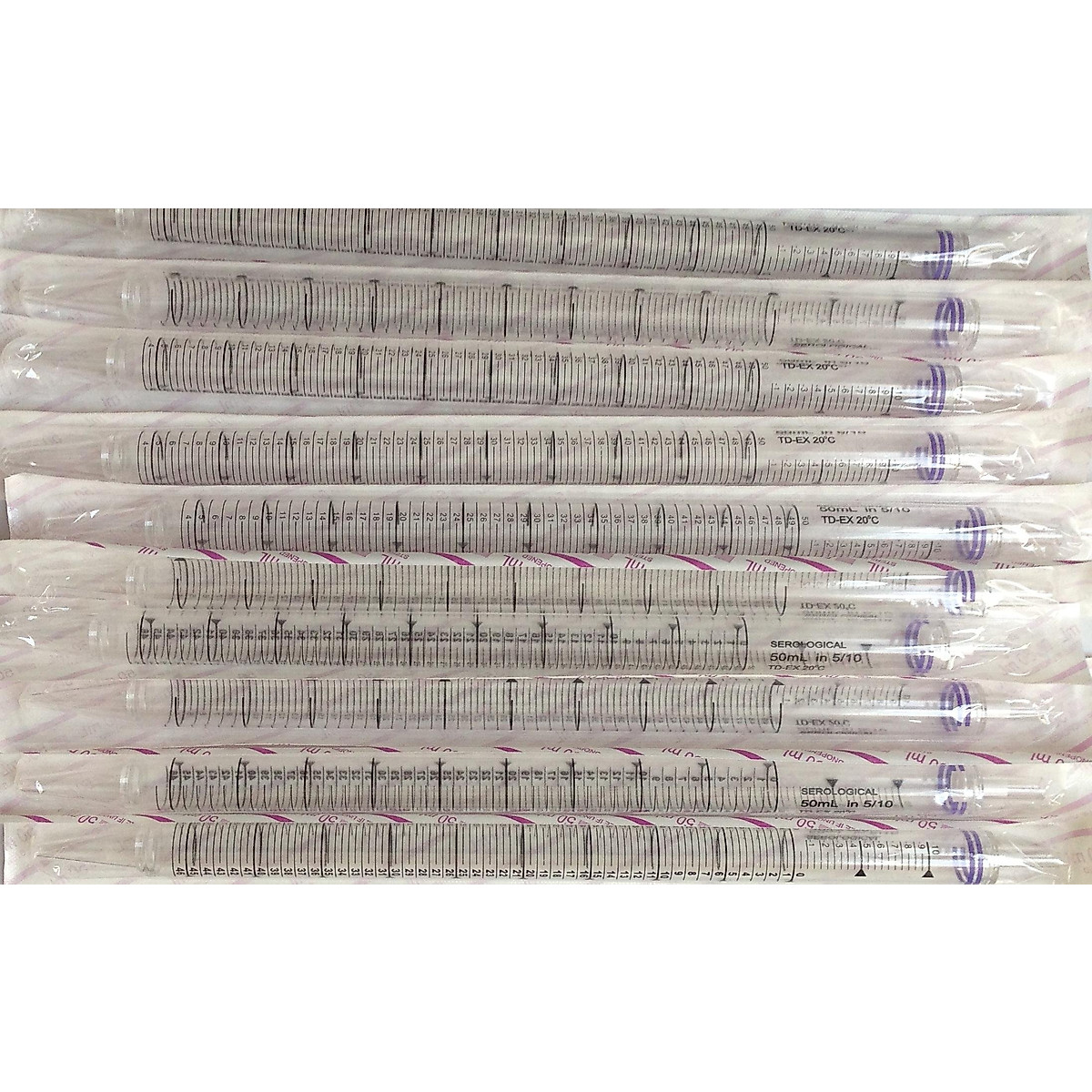 EarthOx Sterile Serological Pipettes 50ml (Individually Packaged) (10 Pipettes)