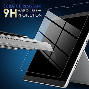 【2-PACK】DETUOSI Screen Protector for Microsoft Surface Pro 8 Screen Protector 13inch 2021, Microsoft Surface Pro X Screen Protector (2021/2019), Ultra Clear Anti-Scratch Surface Pro 8/X Tempered Glass