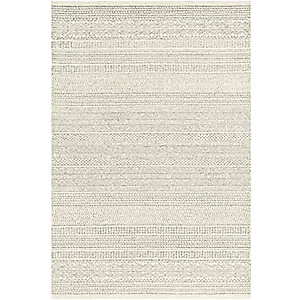 Mark&Day Wool Rugs, 8x10 Melun Global Medium Gray Area Rug, Beige Brown Carpet for Living Room, Bedroom or Kitchen (8' x 10')