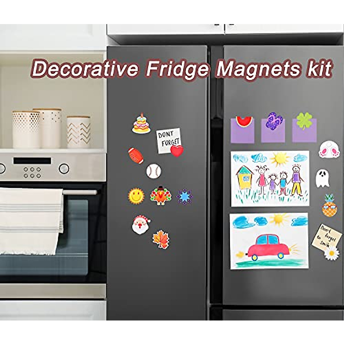 Interchangeable Welcome Home Sign, Seasonal Front Porch Door Decor With 21 Changeable Icons for Halloween /Christmas/Independence Day, Rustic Wood Wreaths Wall Hanger for Housewarming Gift (12in)