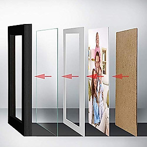 Giftgarden Multi Black Picture Frames with Mat for Multiple Sizes Photos, Four 4x6, Four 5x7, Two 8x10 for Gallery Photo Frame Collage Wall or Tabletop Display, Assortment Pack of 10