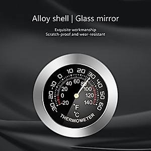 CAZSTYK Car Temperature/Humidity Detector Dial Type Mini Mechanical Meter Tester-Gauge
