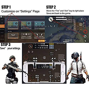 Generic PUBG Fire Button Mobile Controller, Metal Game Triggers, Sensitive Shoot Aim Buttons L1 R1 Trigger Controller for All Android and iOS Phones - Metal
