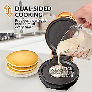 Nostalgia MyMini Personal Electric Griddle, Nonstick Griddle Perfect for Keto & Low-Carb Diets, Eggs, Omelets, Pancakes, Breakfast Sandwiches, Orange