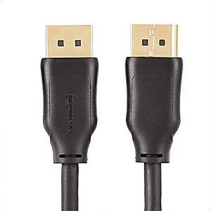 Amazon Basics DisplayPort to DisplayPort 1.2 Cable with 4K@60Hz, 2K@165Hz, 2K@144Hz Video Resolution - 6 Feet