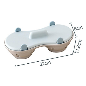 jyibinee Poached Egg Maker, Microwave Double Egg Poacher Maker with Lid, Detachable Drain Basket Pp Poached Egg Cooker Steamer Kitchen Gadget Orange