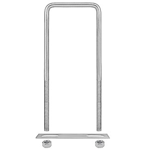 FOCMKEAS 2 Sets 304 Stainless Steel Square U-Bolts 2.76"(70mm) Inner Width, 7.09"(180mm) Length Stainless M8 with Nuts, Frame Plate, Accessories for Automobiles Trailer, Boat Trailer Industrial Parts