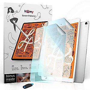 Homy Paperfeel Screen Protector Kit [2-Pack] for iPad 10.2 2019-2023. Anti-Blue Light (Eye Care) Protection. Anti-Glare Matte Surface for Drawing, Great Sensitivity. Scratch Proof. Bonus: WebCam Cover