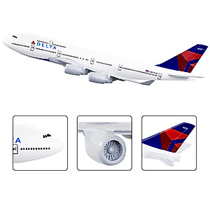 Busyflies Model Airplane 1:400 Diecast Airplanes Model Aircraft Metal Delta 747 Plane Alloy Model for Birthday Gift
