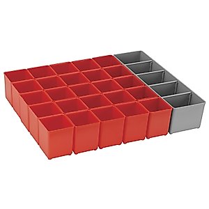 BOSCH ORG72-RED Organizer Set for i-BOXX72, Part of Click and Go Mobile Transport System, 30-Piece, Blue/Red