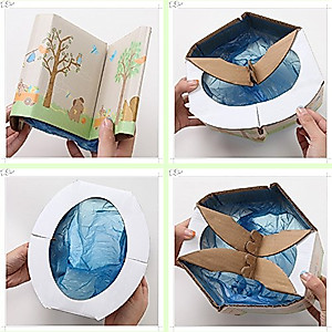 TINTON LIFE 3pcs Portable Paper Toddler Potty Emergencies Kids Disposable Toilet for Travel Car Camping