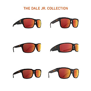 SPY Discord Dale Jr Matte Blk Happy Gry Grn W/ORG Spectra Mirror