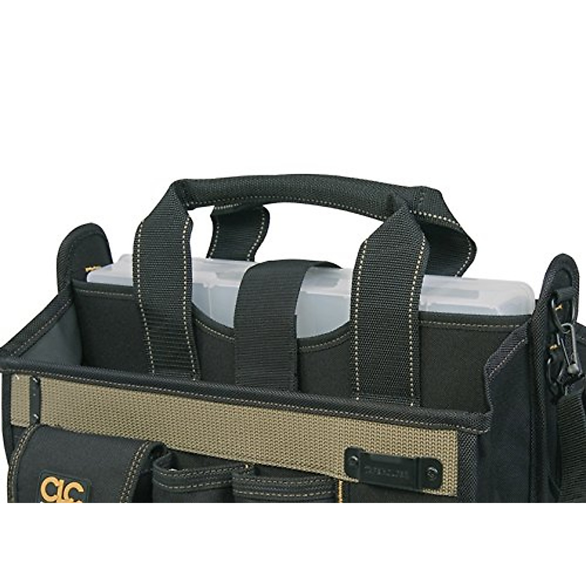 CLC Custom LeatherCraft 1529 16 In. Center Tray Tool Bag, 16 Pocket