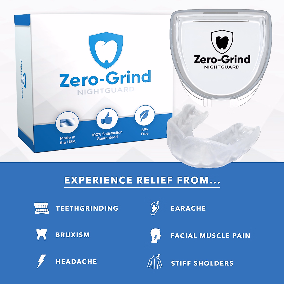 Zero-Grind Nightguard - Custom Fit Night Guard for Teeth Grinding