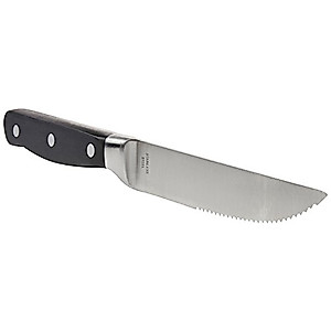 Amazon Basics 8-Piece Kitchen Steak Knife Set, Black