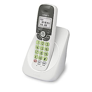 VTech VG101 DECT 6.0 Cordless Phone for Home, Blue-White Backlit Display, Backlit Big Buttons, Full Duplex Speakerphone, Caller ID/Call Waiting, Easy Wall Mount, Reliable 1000 ft Range (White/Grey)