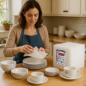 100 Pack Cushioning Foam Sheets Mighty Gadget (R) 12" X 12", 1/16" Thickness, Cushion Foam Wrap Sheets, Packaging Material, Moving Supplies for Packing Storage and Shipping