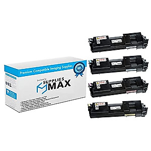 SuppliesMAX Compatible Replacement for Ricoh SP-C360DNW/SP-C360SFNW/SP-C360SNW/SP-C361SFNW Toner Cartridge Combo Pack (BK/C/M/Y) (Type SP-C360HA) (40818MP)