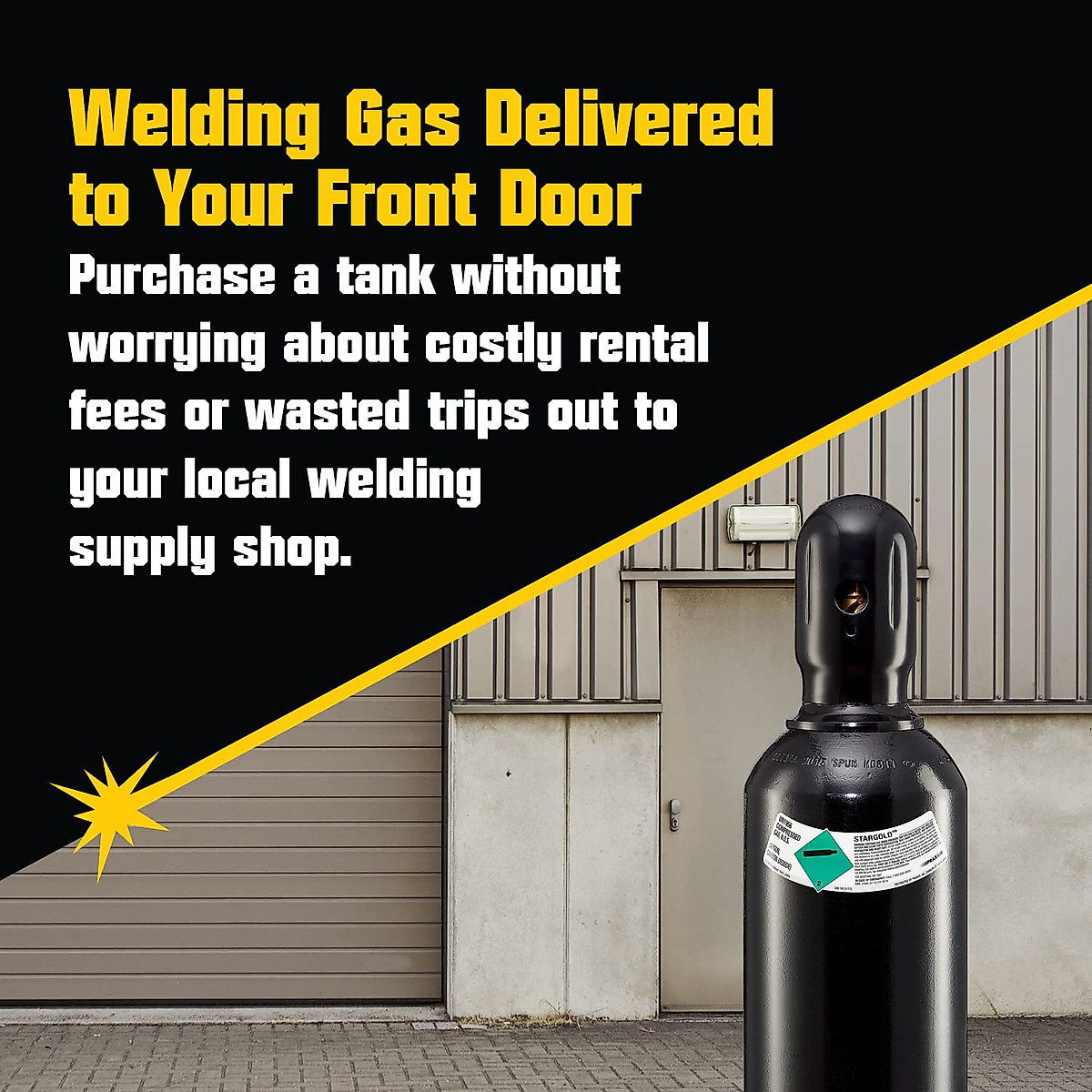 PrimeWeld 75% Argon 25% CO2 Bottle 80CF | DOT 3AA | USA CGA 580 Valve | Best Gas Blend for MIG Welding | Cylinders Full & Ready to Use