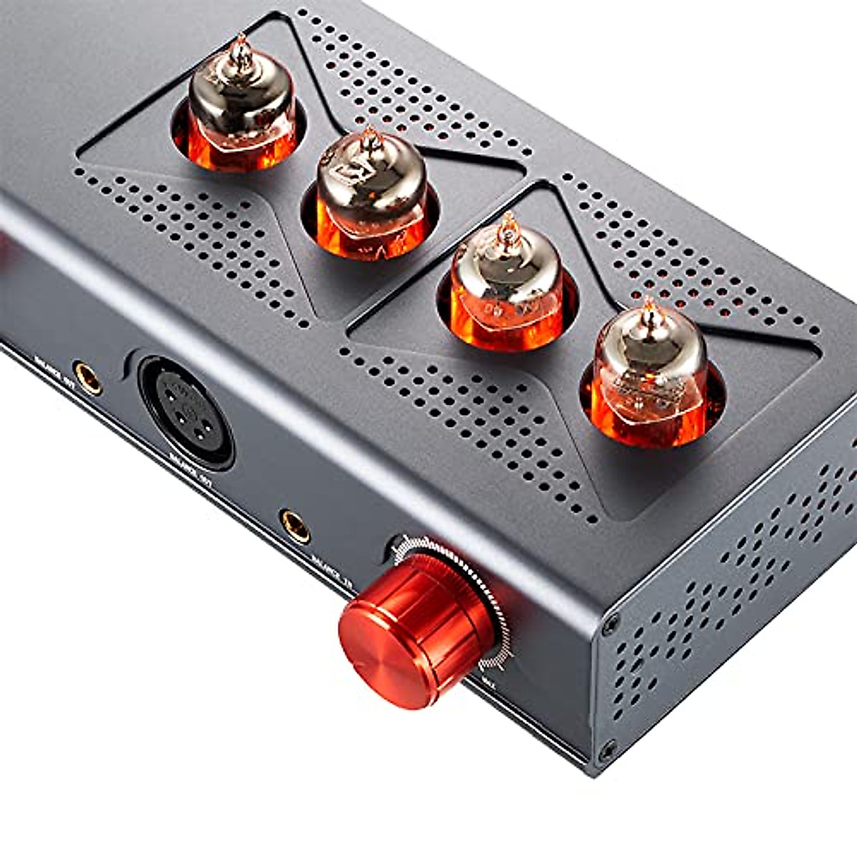 Linsoul Xduoo MT-604 Tube + Transistor Hybrid Headphone Amplifier Pre-Amplifier with Four 6J1 Balanced Tubes, Independent L&R Volume Control