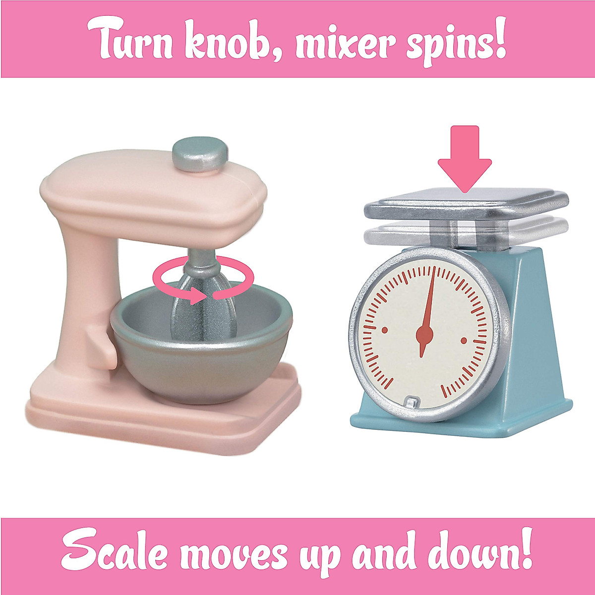 Calico Critters Kitchen Island - Toy Dollhouse Furniture and Accesories Set - Enhance Your Dollhouse with a Functional and Interactive Cooking Center