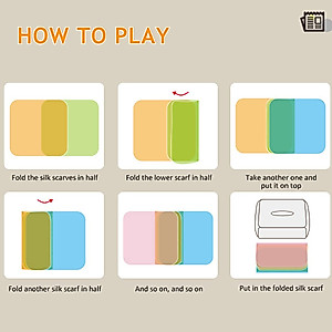 ikasus Baby Tissue Box Toy Cartoon Pattern Montessori Toy for Babies, Educational Preschool Learning Toy High Contrast Crinkle Paper Sensory Silk Scarves Toys for Baby Toddler Infants Newborns