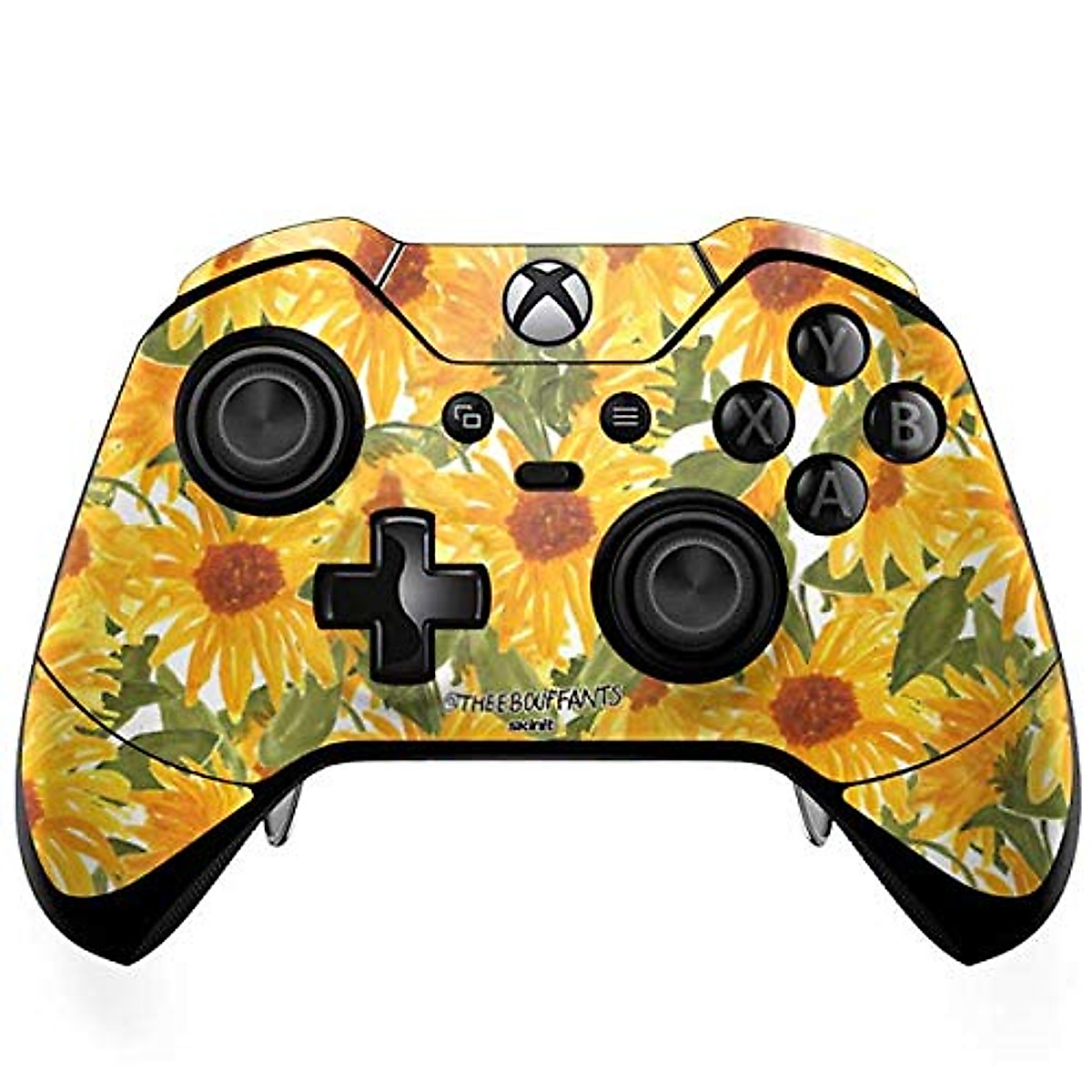 Skinit Decal Gaming Skin compatible with Xbox One Elite Controller - Officially Licensed Bouffants and Broken Hearts Sunflowers Design