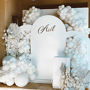 White Balloons Double White Sand Stuffed Balloons White Balloons Different Sizes 18 12 5 Inch for Garland Arch White Balloons Arch Kit For Neutral Baby Shower Bridal Wedding Birthday Party Decor