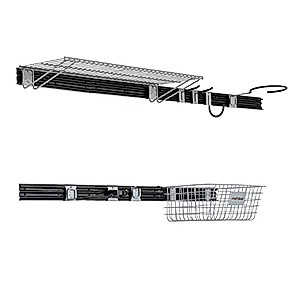 POETISKE Garage Tool Organizer Wall Mount 2PC Heavy Duty Hook 2PC Bike Hook 1PC Mesh Basket 3PC Utility Rack Max Capacity 480LBS Holding Folding Chairs Garden Tools Ladder Broom Mop etc