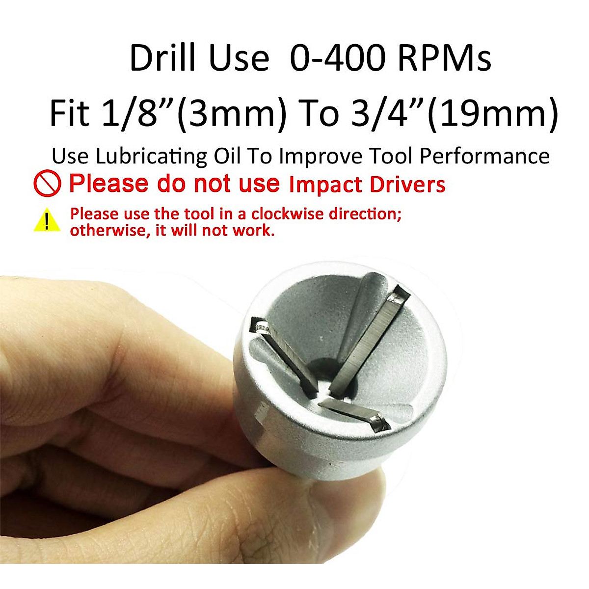 ORX PLUS TOOLS 2 PCS Deburring External Chamfer Tool, with HSS Blade and Tungsten Blade, Deburring Drill Bit, Remove Burr Tools Quick Release Shank Fits for 1/8"-3/8"(3mm-35mm)