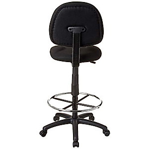 Boss Office Products Ergonomic Works Drafting Chair without Arms in Black