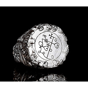 Falcon Jewelry 925 Sterling Silver Ring, Talisman Mason Ring, Jewish Symbol, Natural Organic Design