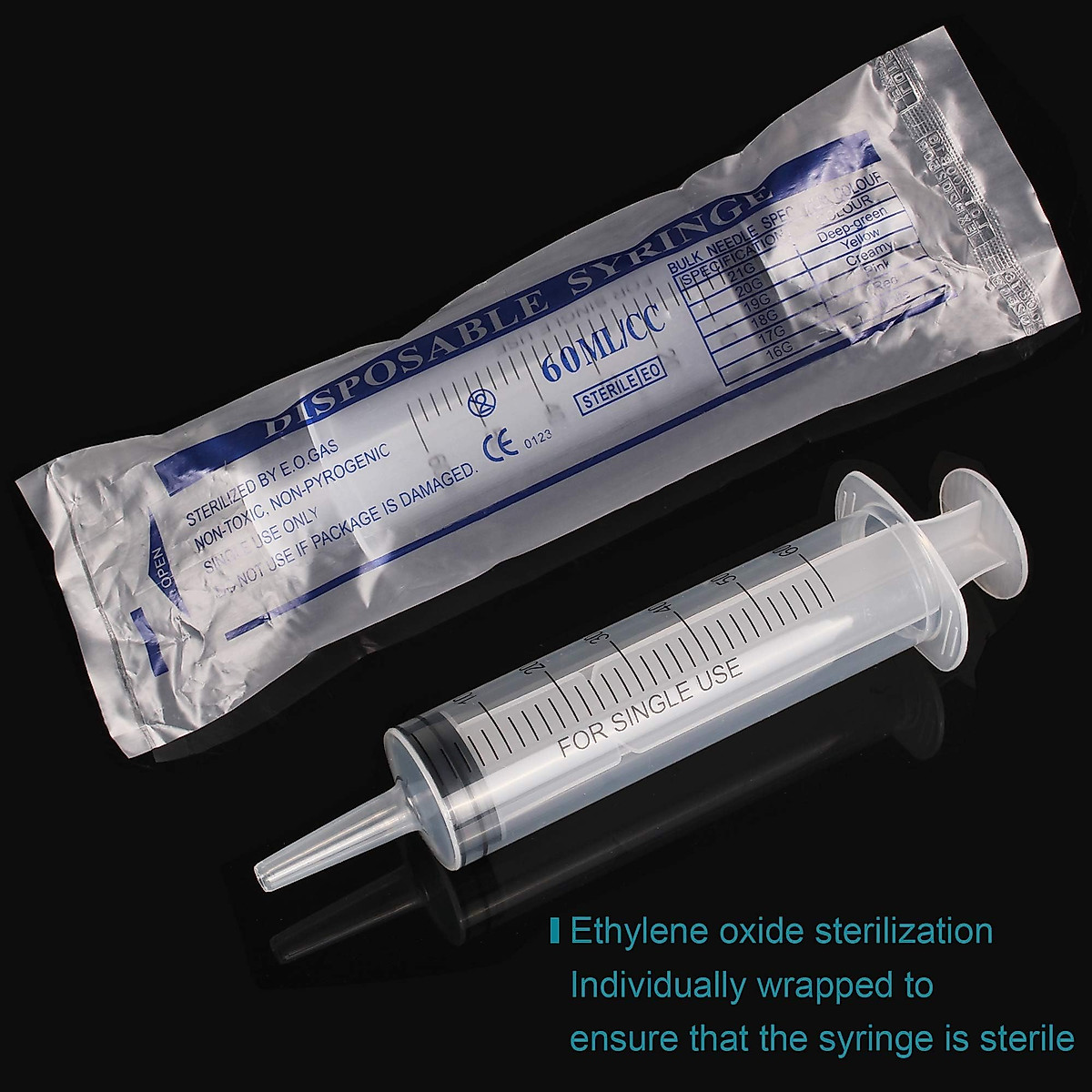 12Pack 60ml Syringe for Liquid - Large Plastic Syringes Without Needle for Jello Shots Food Thick Liquids and Irrigation Water, Lip Gloss Filling, Feeding Dogs Meds, Measuring ( 12 Pack 60 ml / cc )