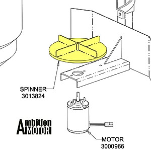 AMBITIONMOTOR 8" Spreader Spinner Disk Replacement Buyers 3013824 for ATVS15A UTVS16 with Set Screw