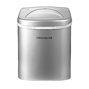 Frigidaire EFIC108-SILVER Counter top Portable, 26 lb per Day Ice Maker Machine, Silver