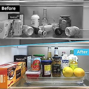 Lazy Susan Organizer for Refrigerator,Rotate Fridge Organizers and Storage,Lazy Susan Turntable for Fridge, Cabinet, Pantry,Table, Kitchen, Countertop(15.7''x 11.8'',Clear)