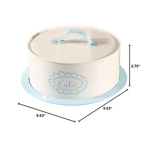 Metal Cake Carrier Cake Server with Lid Cake Cover Cake storage Tin Sweet Stuff Cake Holder Cream Dessert Carrier for Kitchen Countertop Cake Storage Container with Handle