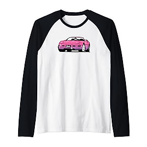 Barbie - Hot Pink Car Raglan Baseball Tee