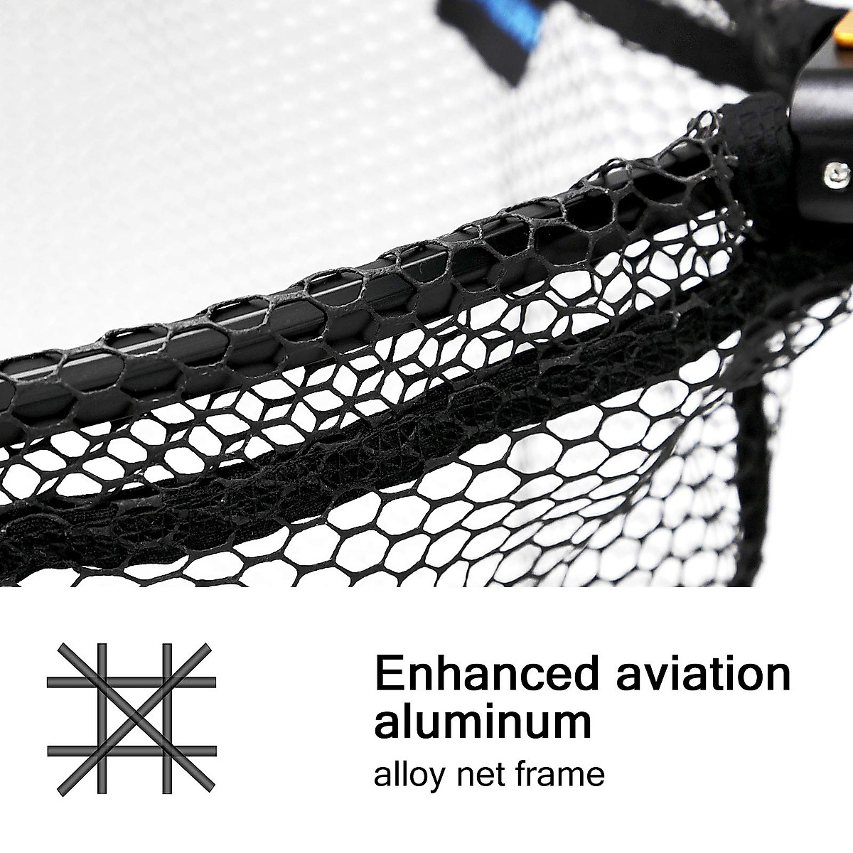 Collapsible Telescopic Pole Fishing Net - Folding Extend Rubber Coated Freshwater Saltwater Landing Net for Trout Bass Steelhead Salmon Kayak (SD-139S(1.1M))