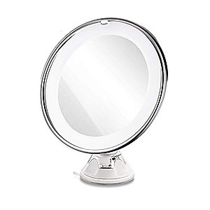 FQYYDD Illuminated Makeup Mirror Adjustable Magnifying Led Light Makeup Mirror With Strong Suction Cup