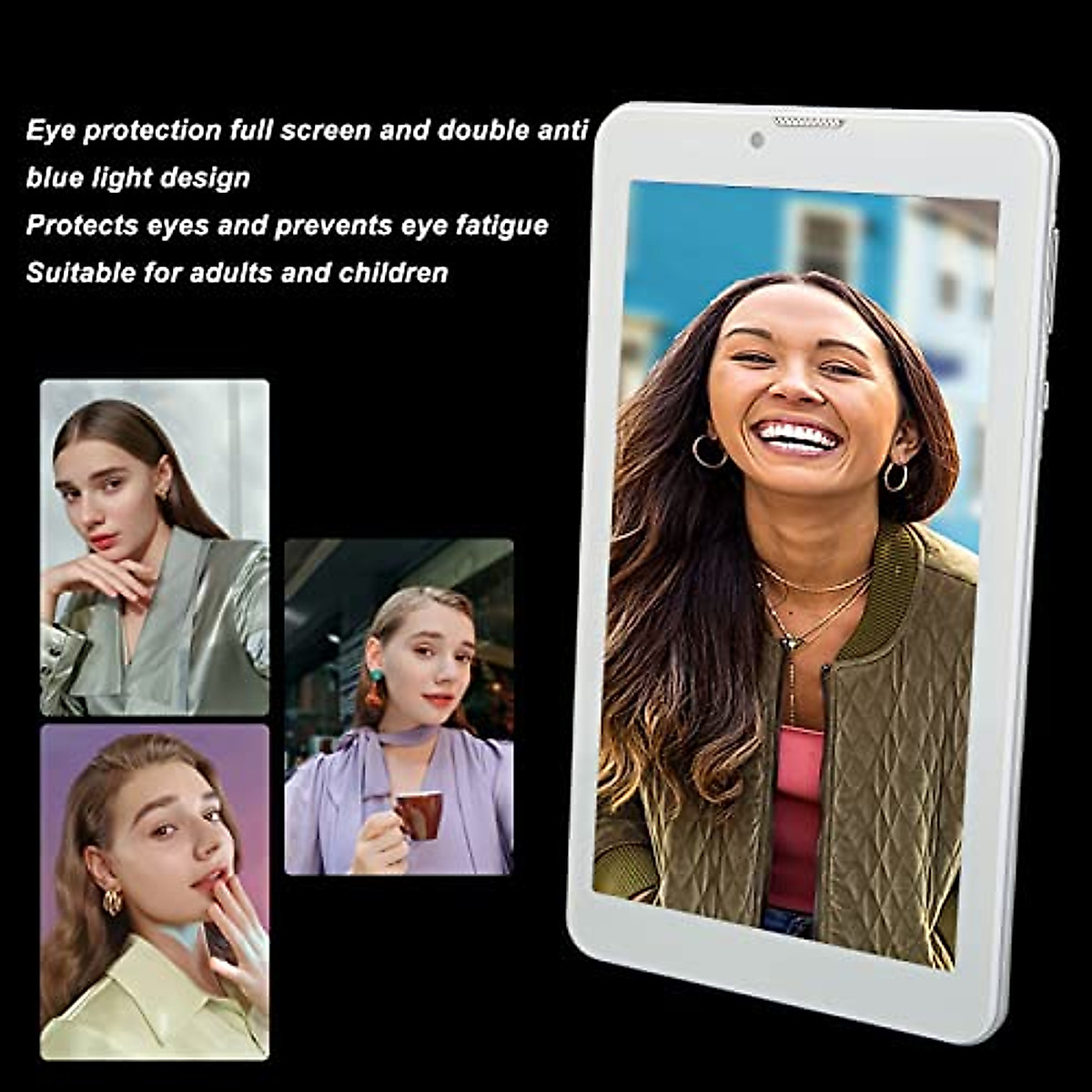 LBEC Tablet PC, US Plug 100240V 4GB 32GB 7in Tablet 2.4G 5G Dual Band WiFi for Studying (Blue)