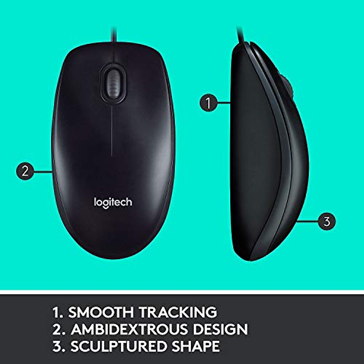 Logitech MK120 Wired USB Keyboard Mouse Desktop Combo