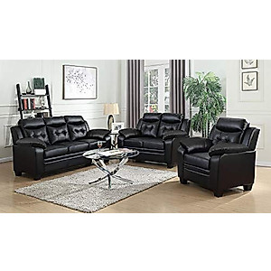 Coaster Home Furnishings Finley Tufted Upholstered Sofa Black