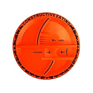 Constructive Eating Made in USA Construction Plate for Toddlers, Infants, Babies and Kids - Made With Materials Tested for Safety