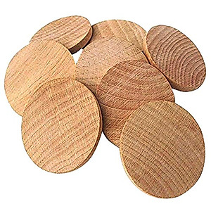 1.5 Inch Natural Wood Slices Unfinished Round Wood Coins for DIY Arts & Crafts Projects, 50 per Pack.