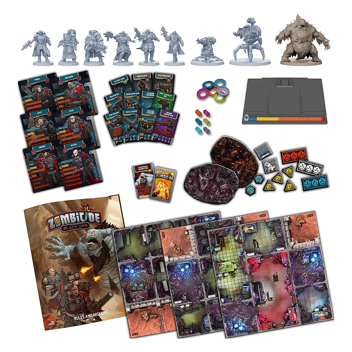 CMON Zombicide Invader Black Ops Expansion - Unleash The Black Ops Squad Against Xenos on PK-L7! Cooperative Strategy Game with Tabletop Miniatures, Ages 14+, 1-6 Players, 1 Hour Playtime, CMON